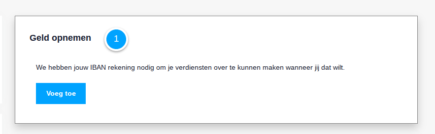IBAN Rekeningnummer toevoegen voor uitbetalingen – ZCG